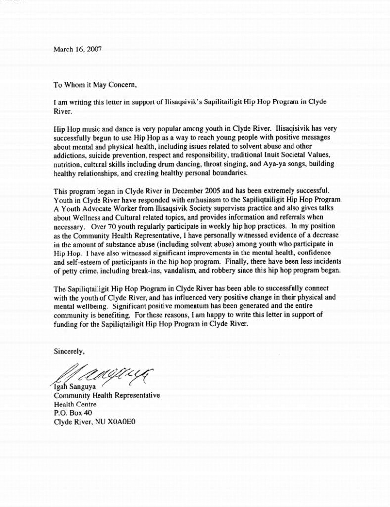 Letters of Reference – BluePrintForLife.ca