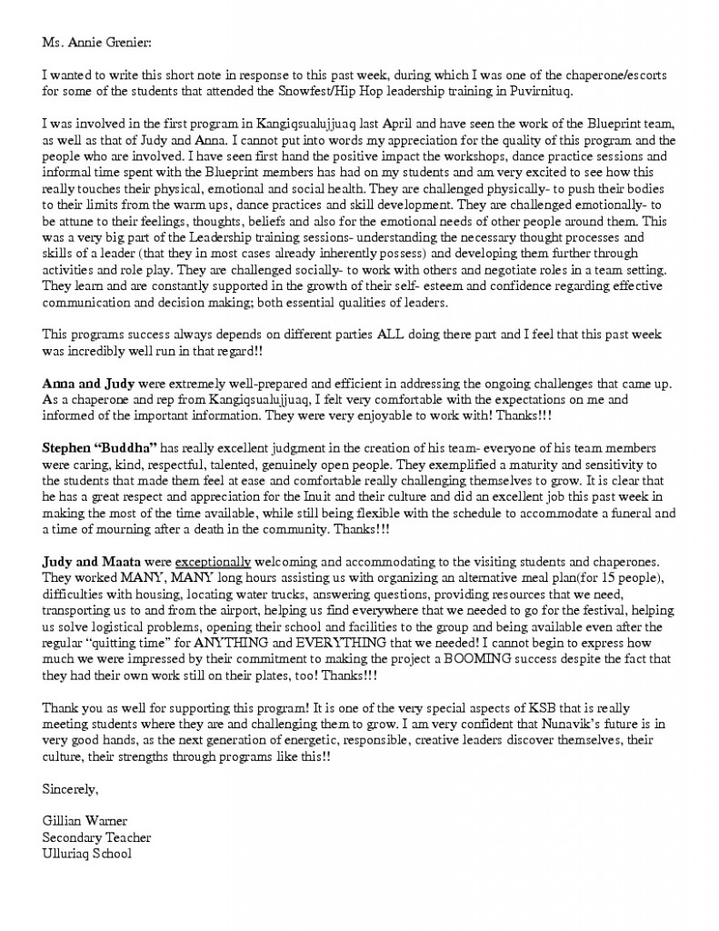 Letters of Reference – BluePrintForLife.ca